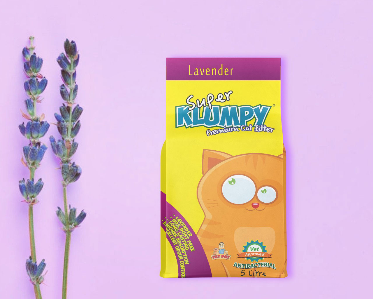 Super Klumpy Cat Litter - Levender Scent - Klumpy, Pakistan